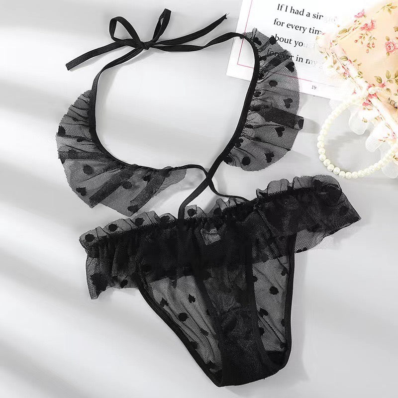 Secret Land Lingerie | Fluffy Trim Mesh See Through Women Panties